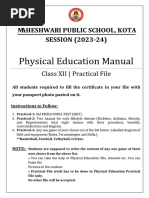 Practical File 2024 Physical Education Class 12 | PDF