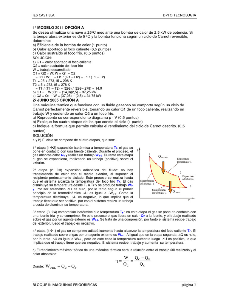 EJ BII T8 Solución | PDF | Bomba de calor | Refrigeración