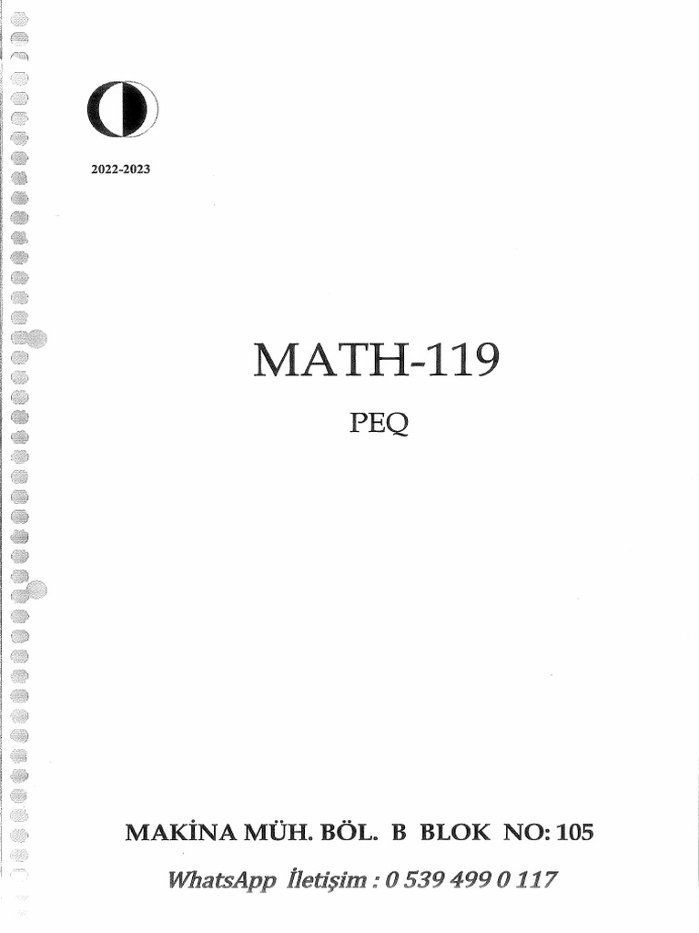 Math-119 Peq | PDF