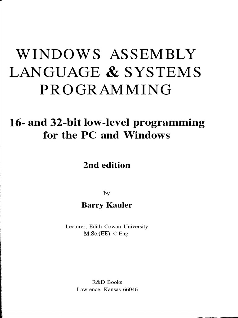 Asm - Windows Assembly Language and Systems Programming | PDF ... Asm - Windows Assembly Language and Systems Programming | PDF ...