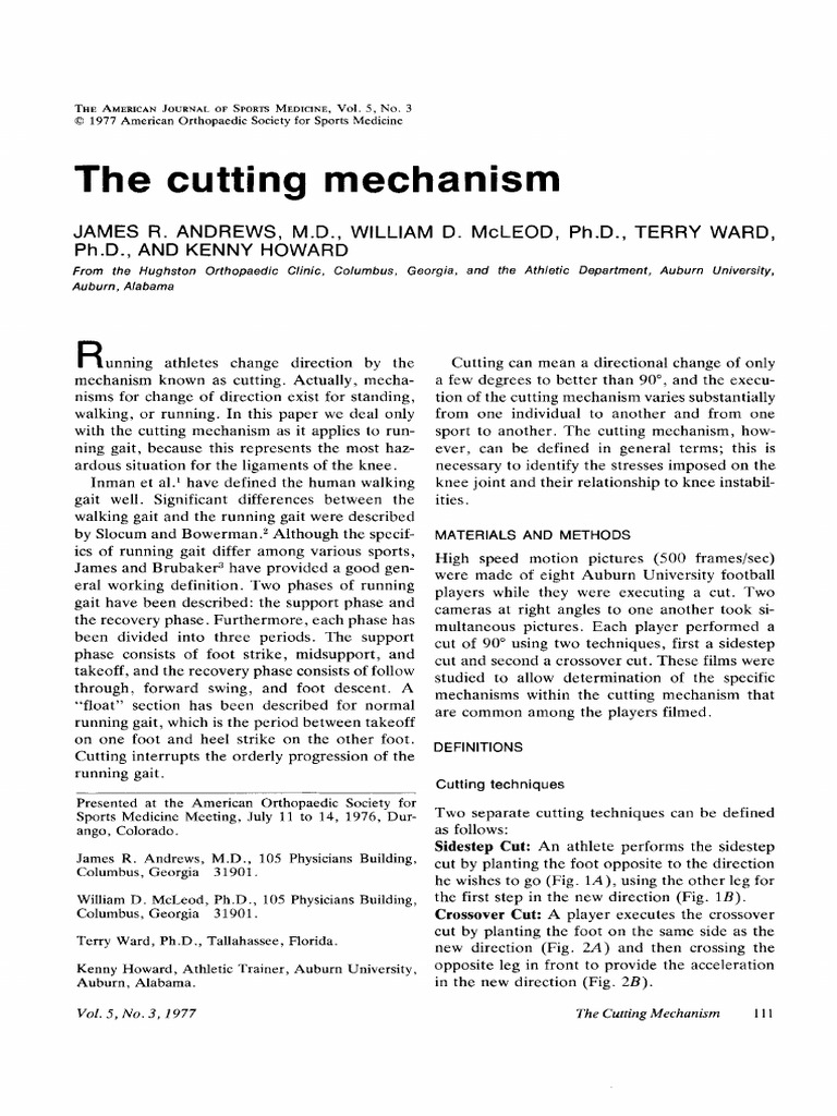 Understanding the Cutting Mechanism | PDF | Foot | Anatomical Terms Of ...