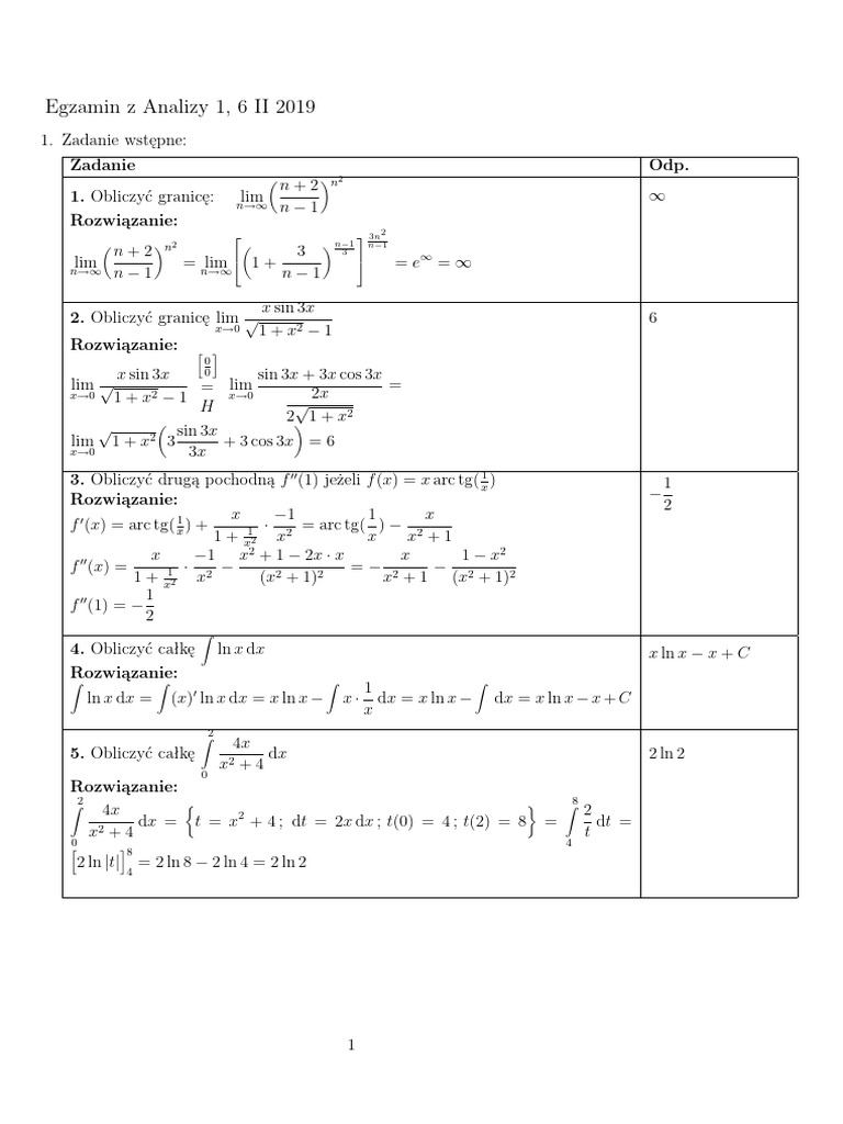 SIMR AN1 EGZ 2019 02 06 Rozw | PDF