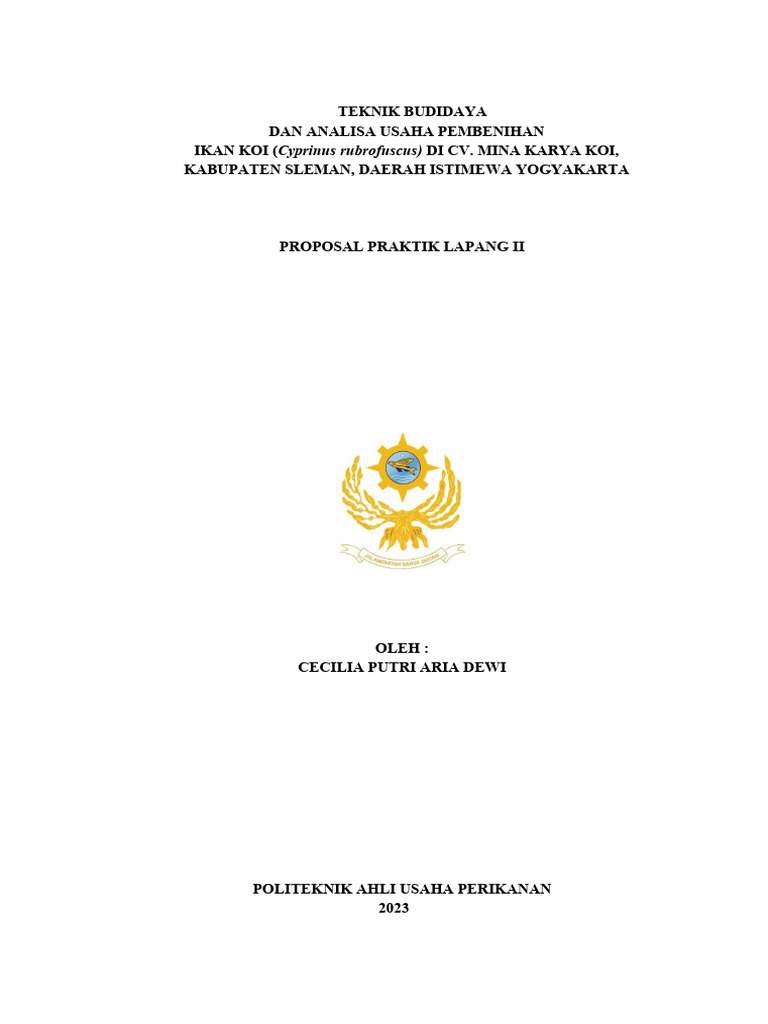 Teknik Budidaya Ikan Koi di Sleman | PDF