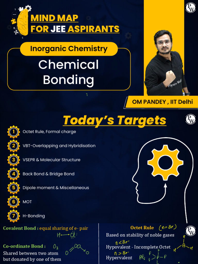 CHEMICAL BONDING - Class Notes - JEE Mindmap | PDF | Chemical Bond ...