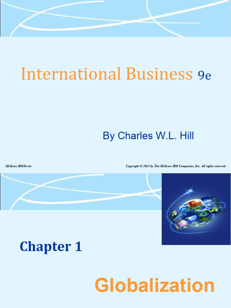 Chap001-Globalization | PDF | Globalization | Foreign Direct Investment