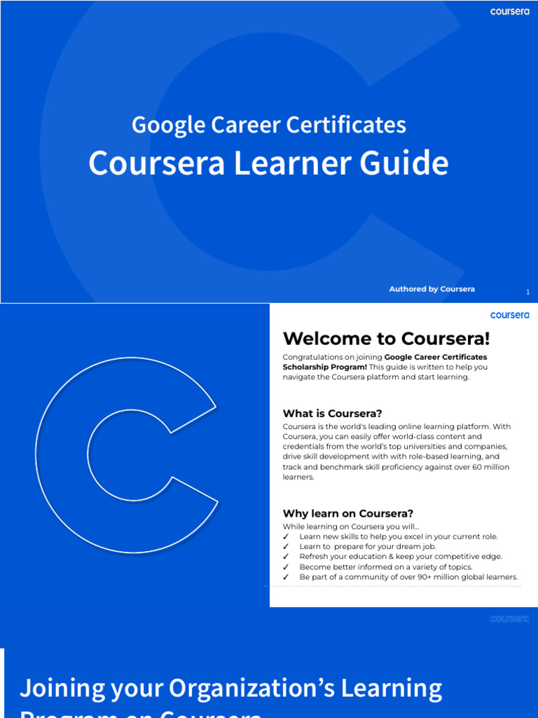 Coursera X Grow With Google Learner Guide - July 2023 | PDF