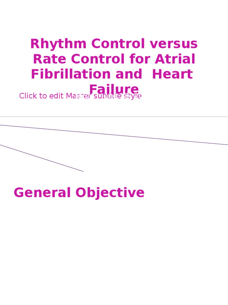 Atrial Fibrillation: Rhythm vs. Rate Control | PDF | Heart Failure ...