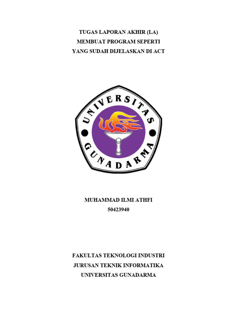 Ap1 - La6 - Muhammad Ilmi Athfi - 50423940 | PDF