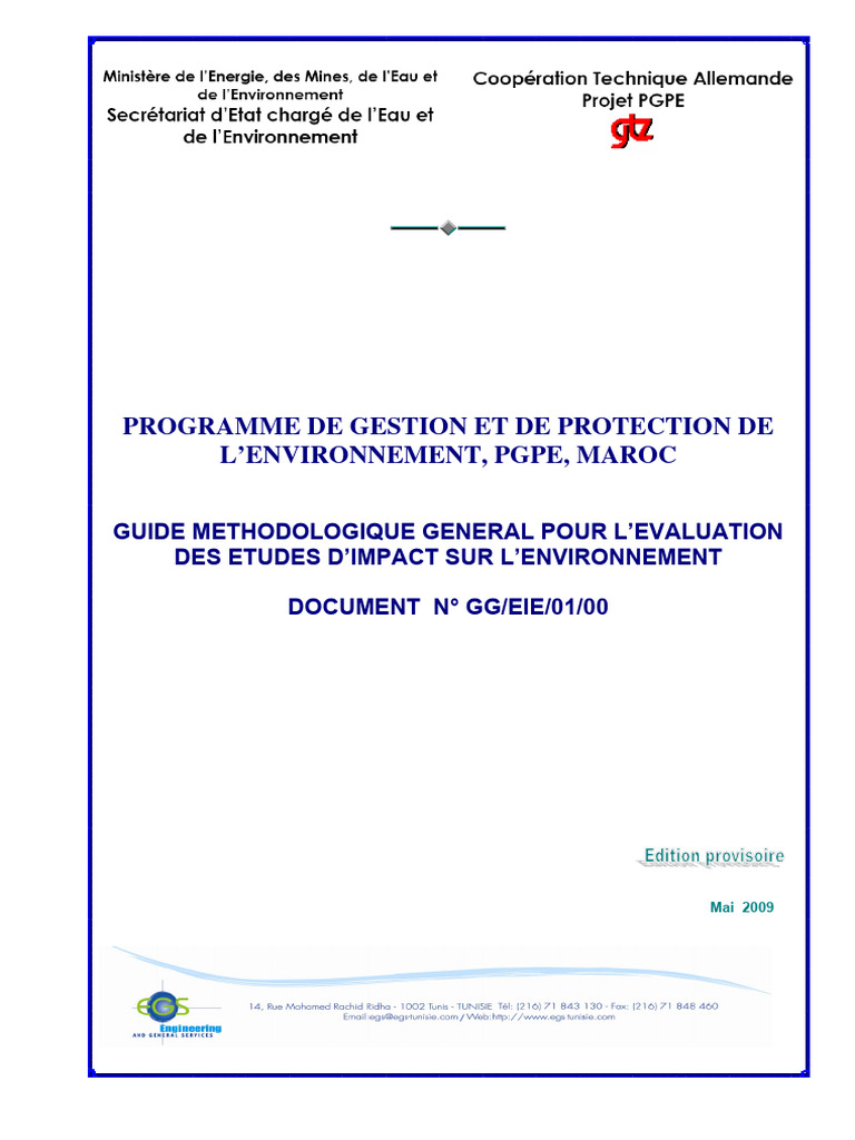 Guide Général EIE - Edition Provisoire | PDF