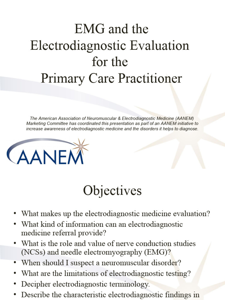 EMG For Primary Care | PDF | Electromyography | Peripheral Neuropathy