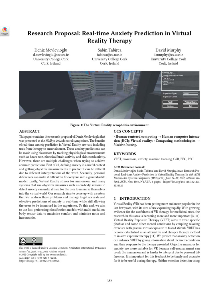 Anxiety Research Proposal | PDF