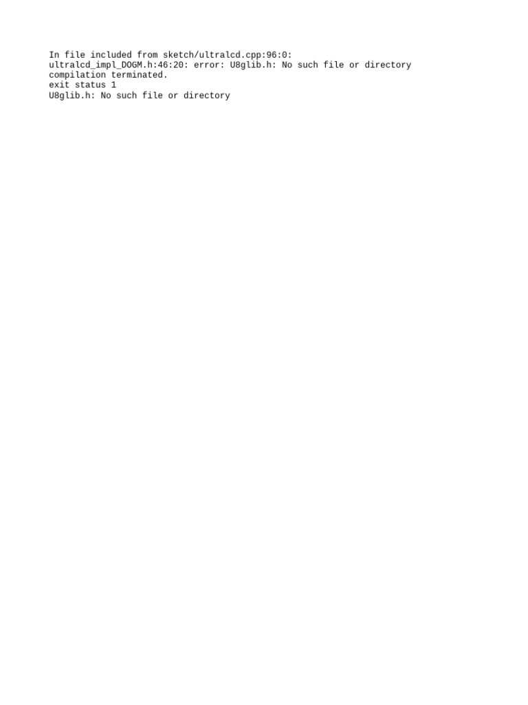 Fix Arduino U8glib H No Such File Or Directory Pdf