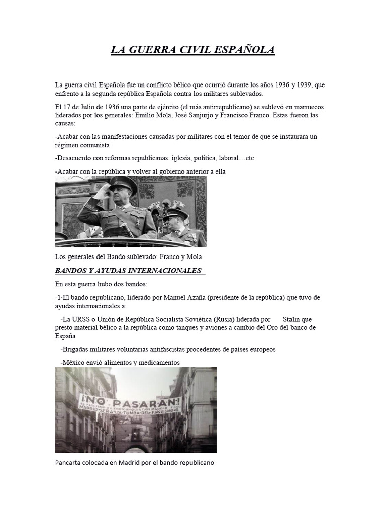 Guerra Civil | PDF | guerra civil Española | Francisco franco