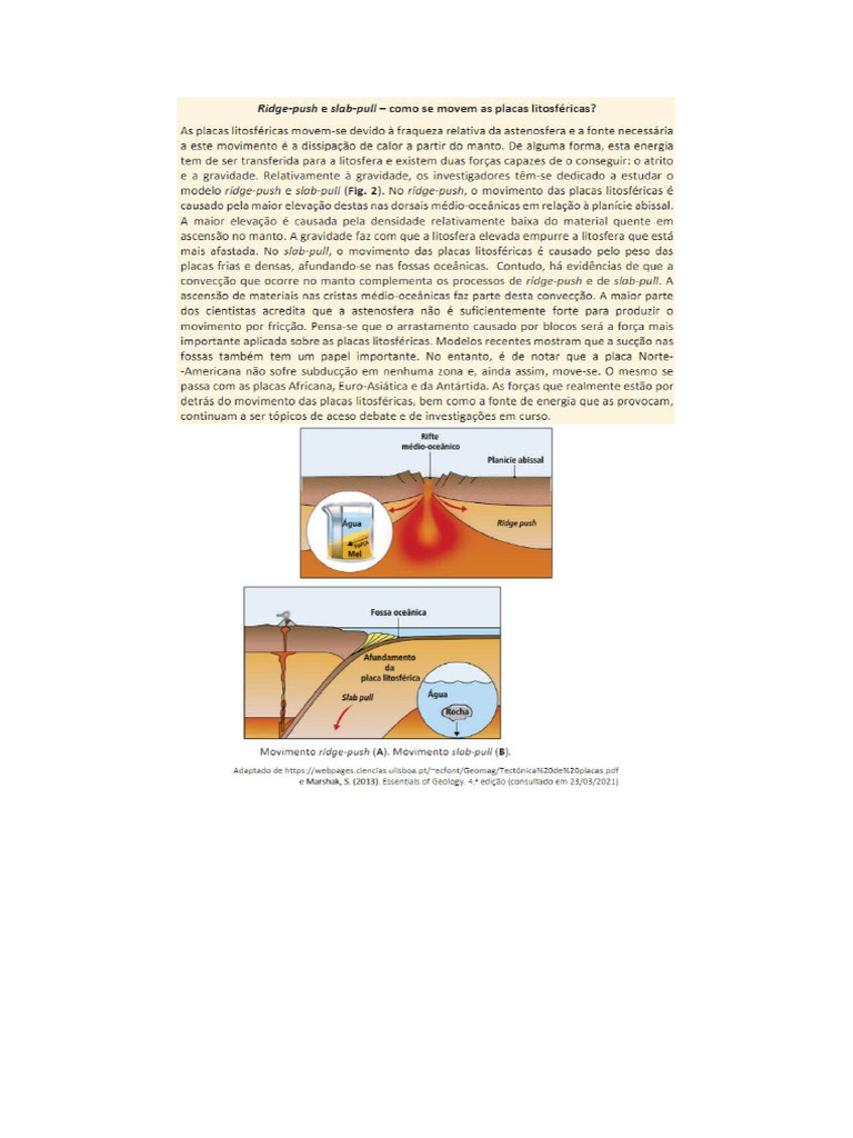 Modelo Ridge Push e Slab Pull | PDF