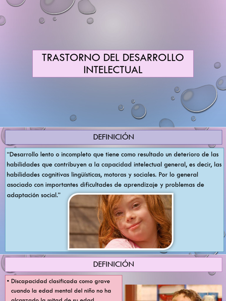 Trastorno Del Desarrollo Intelectual | PDF | Discapacidad intelectual | Trastorno del desarrollo