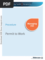Permit To Work Procedure | PDF | Occupational Safety And Health | Risk ...