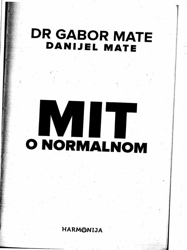 Gabor Mate - Mit o Normalnom | PDF