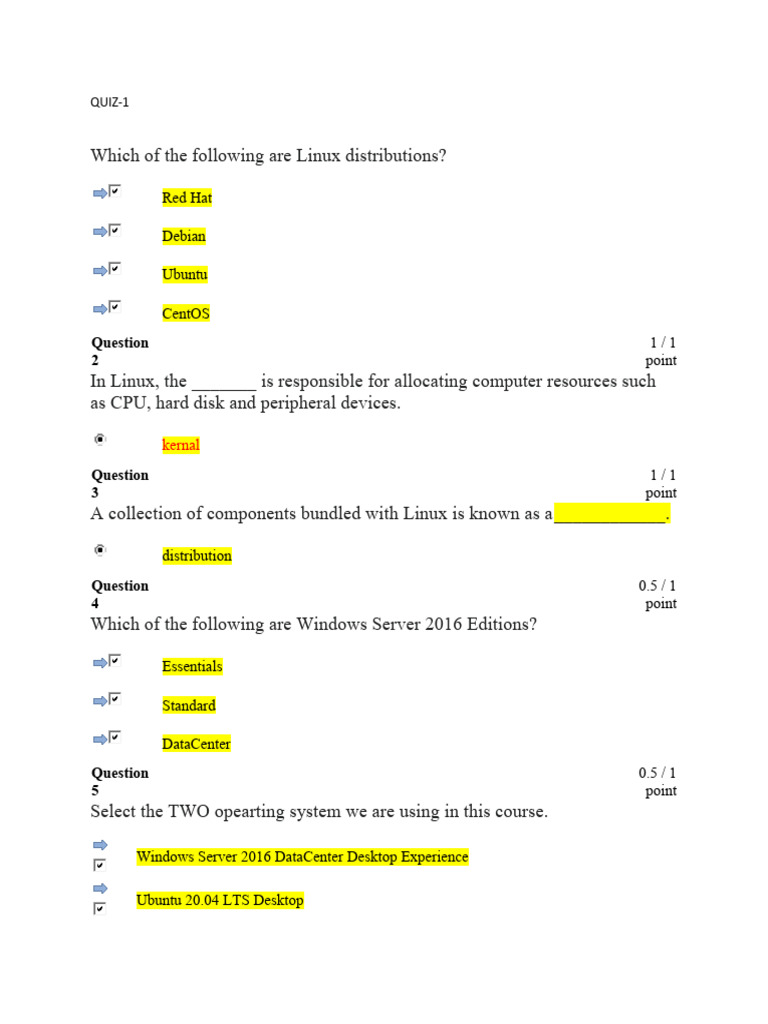 Quiz Linux | Download Free PDF | Domain Name System | World Wide Web