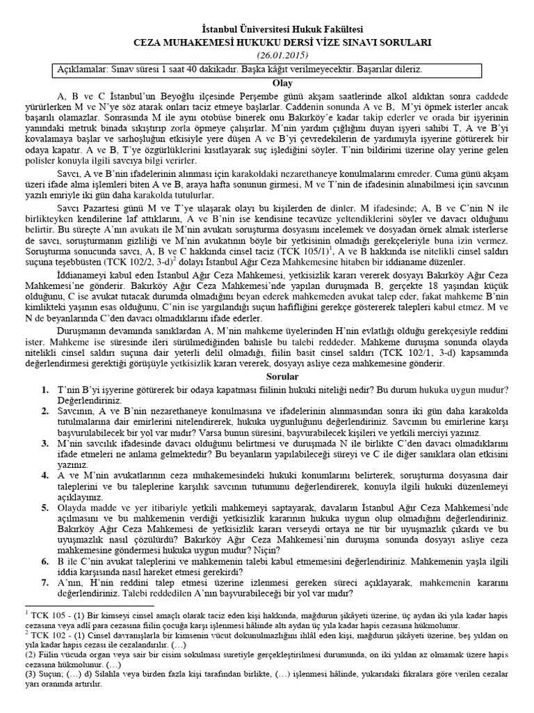 CMH 2014 2015 Vize | PDF