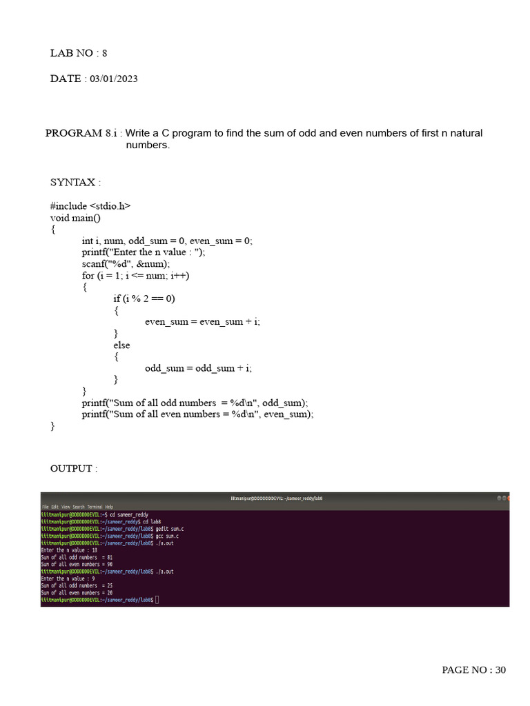 Lab 8 | PDF | Control Flow | Computer Programming