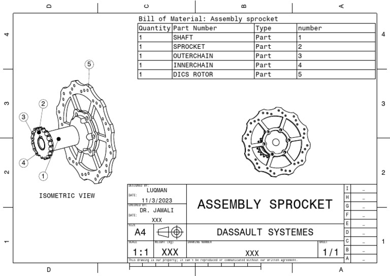 Bom Assembly Sprocket | PDF
