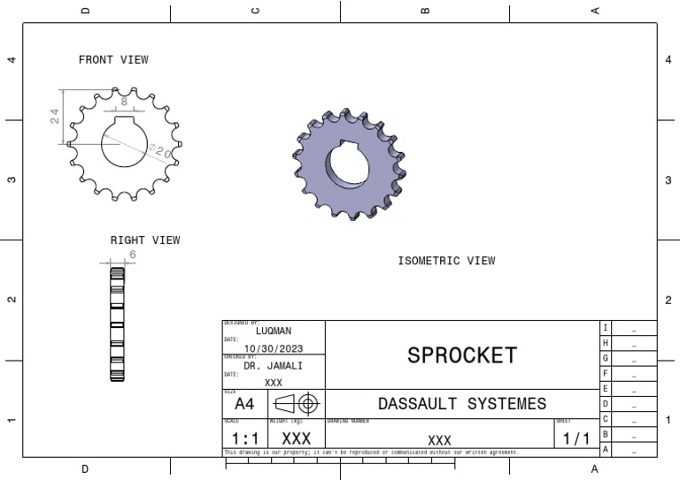 Drawing Sprocket | PDF | Drawing