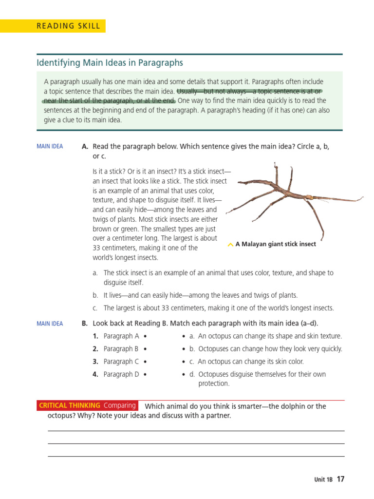 Reading Explorer 1 (Başlangıç-Orta) 4 | PDF | Octopus