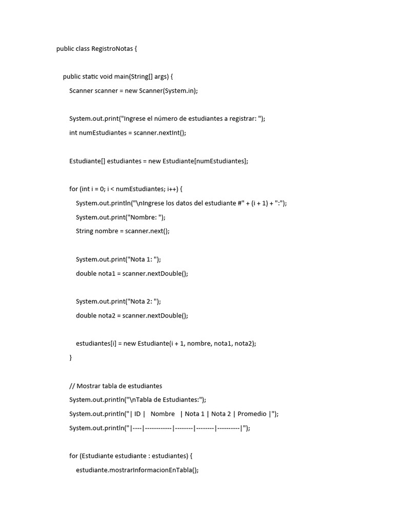 Codigo de Deber | PDF | Ingeniería de software | Programación de computadoras