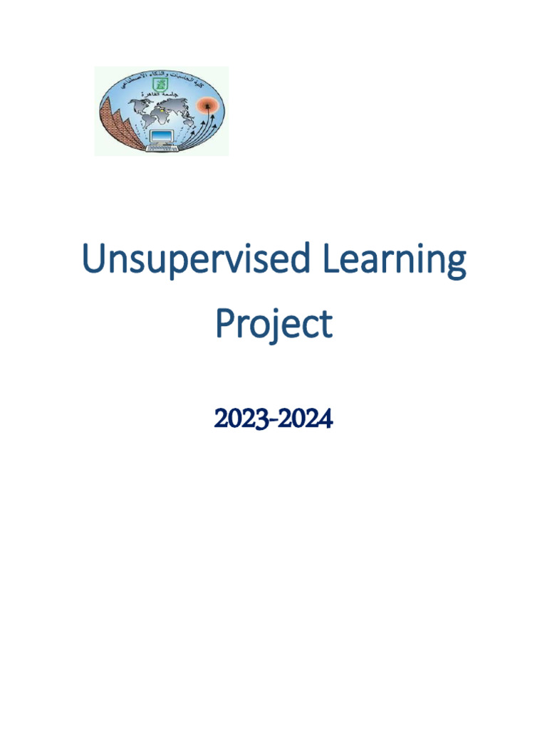 Unsupervised Learning Project 2023-2024 | PDF Unsupervised Learning Project 2023-2024 | PDF