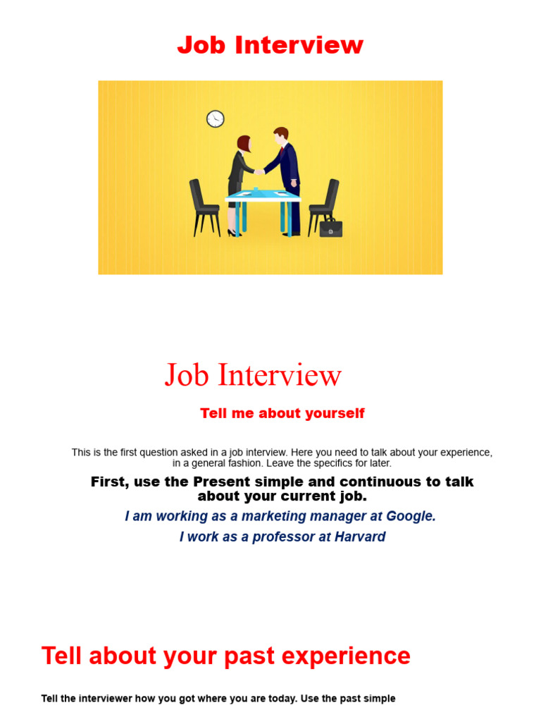 Job Interview Lesson | Download Free PDF | Syntax | Language Mechanics