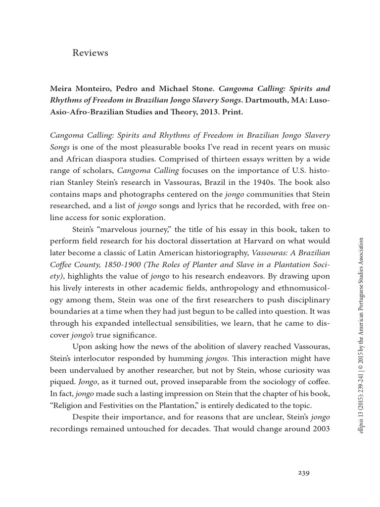 Cangoma Calling: Jongo's Legacy | PDF | Poetry | Translations