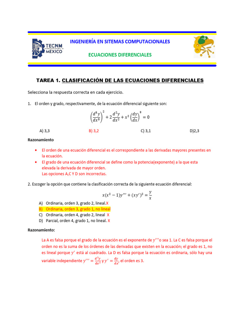 Tarea 1-Edo - Retroalimentación | PDF