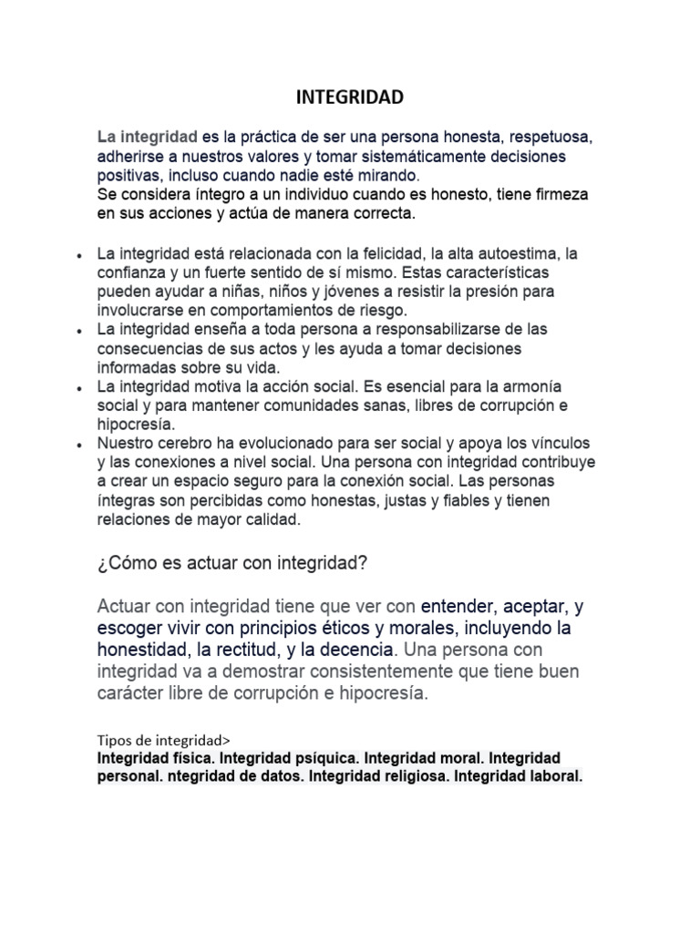 INTEGRIDAD | PDF