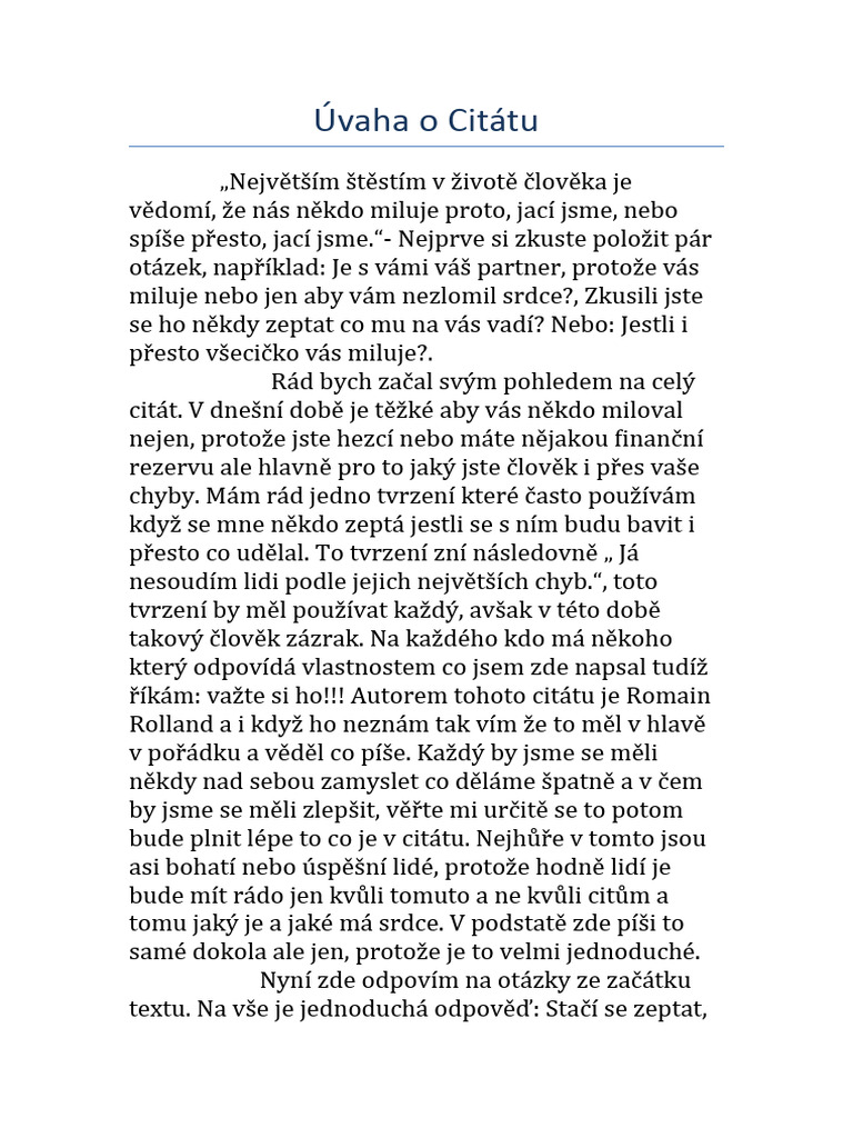 Úvaha o Citátu-Friedrich 2 | PDF