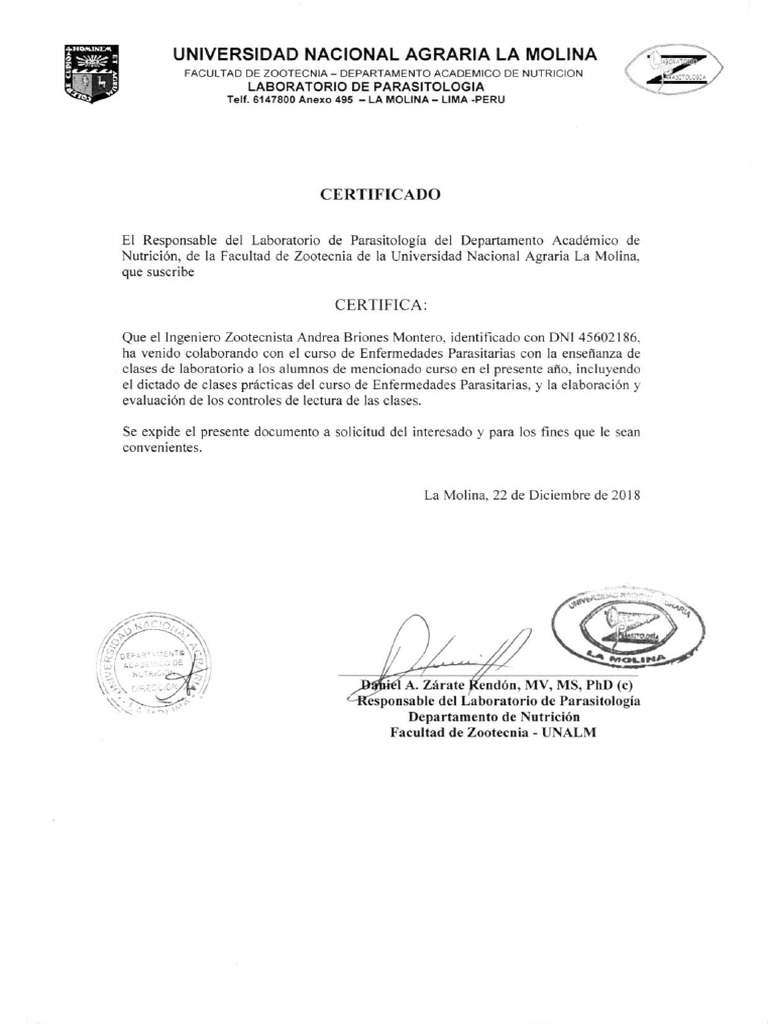 Certificado de Ayudante de Catedra | PDF