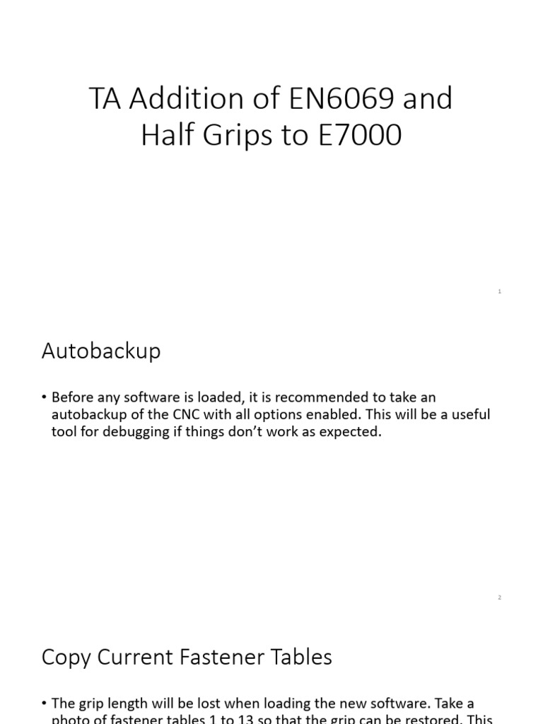 TA Fastener Feed Upgrade | PDF | Rivet | Software