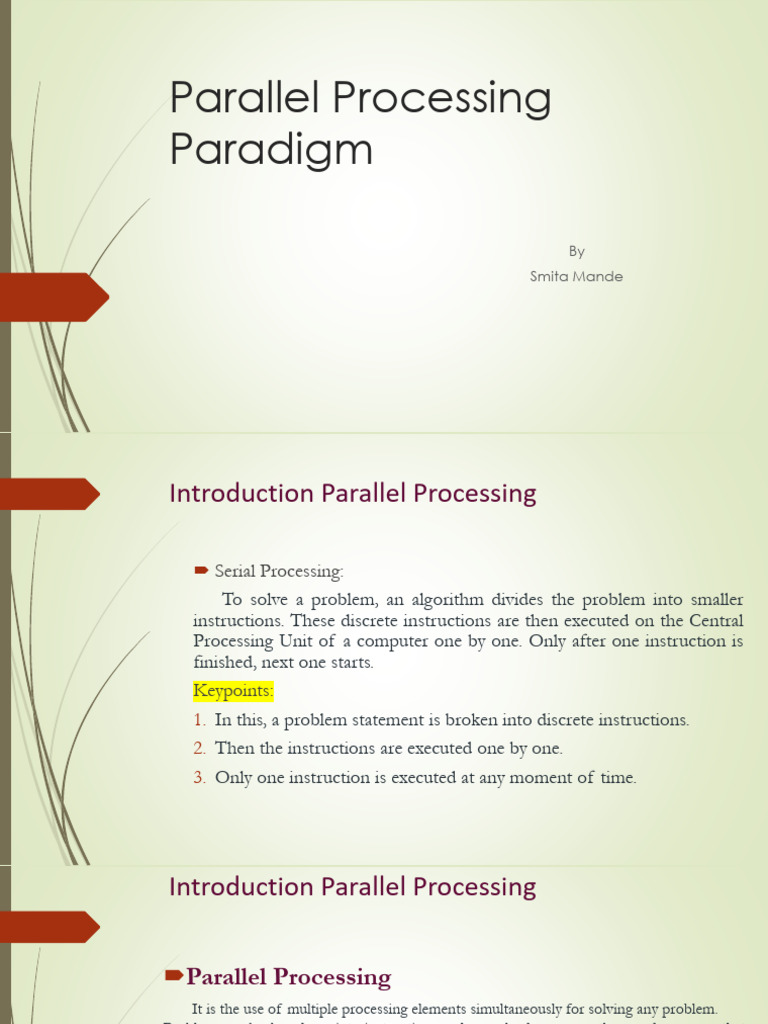 Unit 7 Parallel Processing Paradigm Pdf Multi Core Processor Parallel Computing