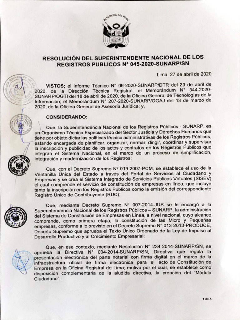 Res. 045-2020-SN | PDF