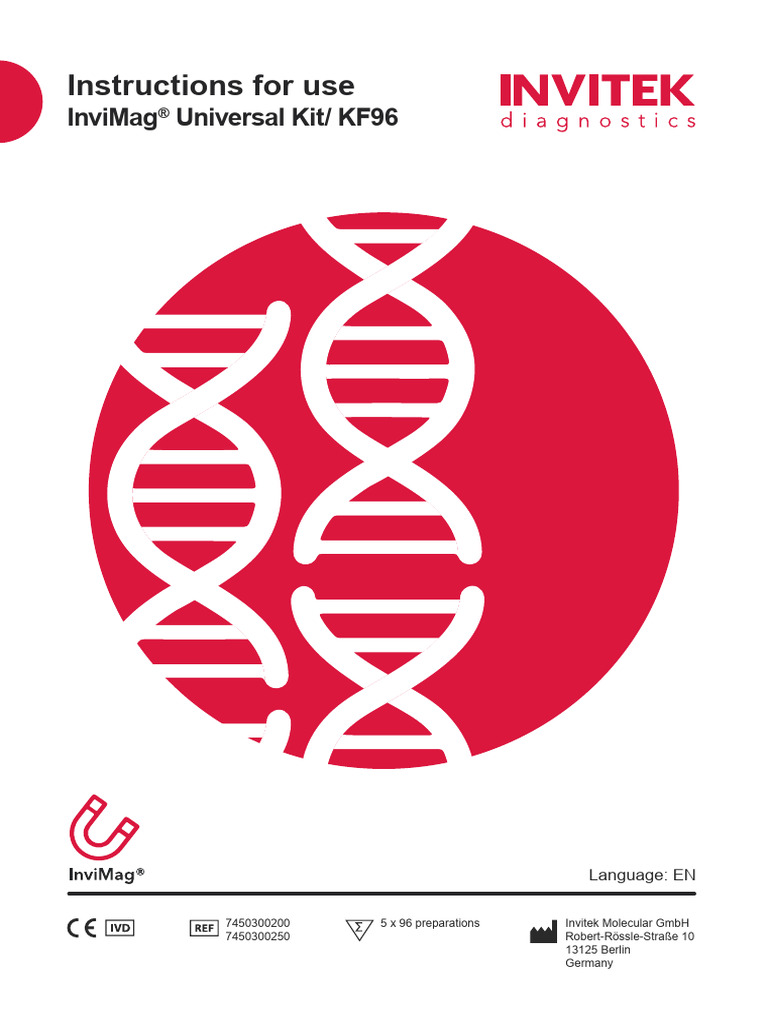 IFU InviMag Universal Kit KF96 en | PDF | Blood Plasma | Protein ...
