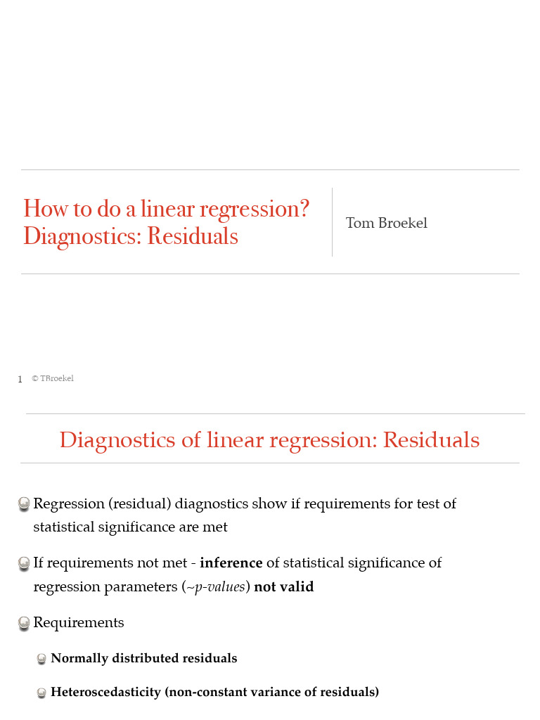 Lesson 5 10 Linear Regression Residuals | PDF | Errors And Residuals | Regression Analysis