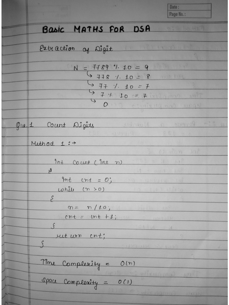 Basic Maths For Dsa | PDF Basic Maths For Dsa | PDF