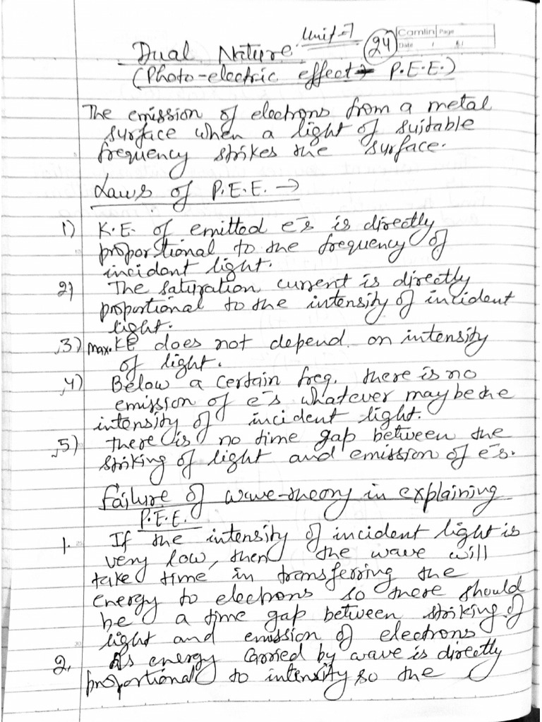 Notes of Dual Nature | PDF