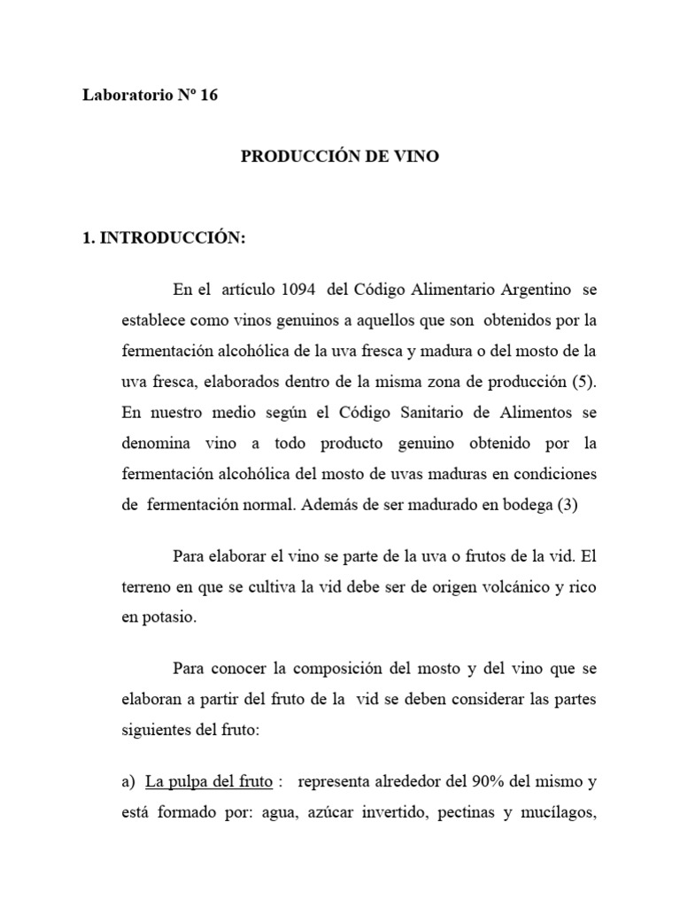 Producción de Vino | PDF | Vino | Uva