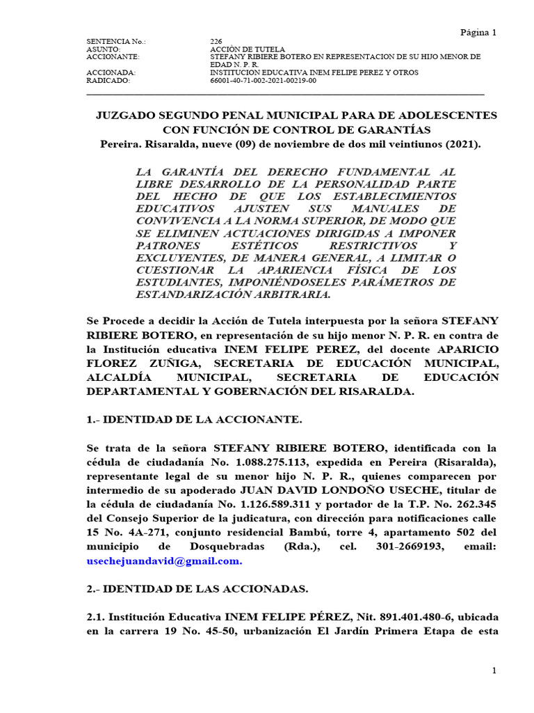 Sentencia 2021 - Inem | PDF | Discriminación | Plan de estudios