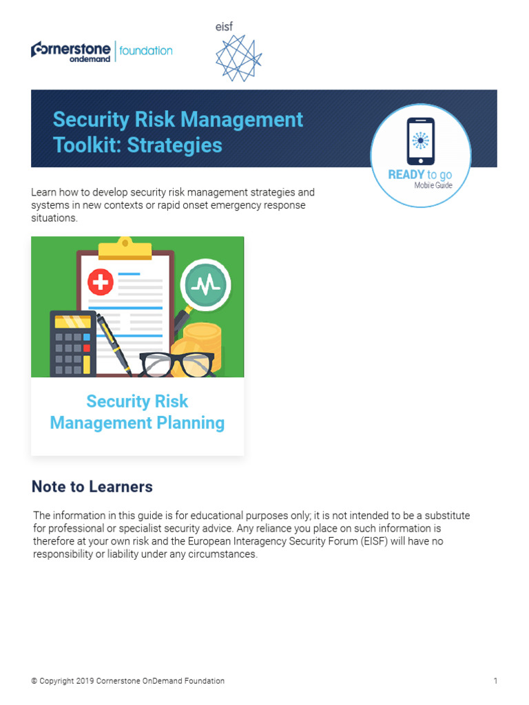 Planning Security Risk Management Strategies and Systems | PDF | Risk ...