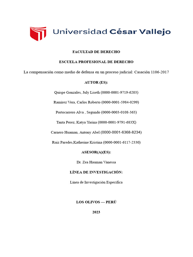 Compensación como Defensa Judicial: Caso 1106-2017 | PDF | Bancos | Deuda