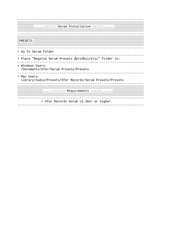 !! Installation & Requires! - Read Me!! | PDF