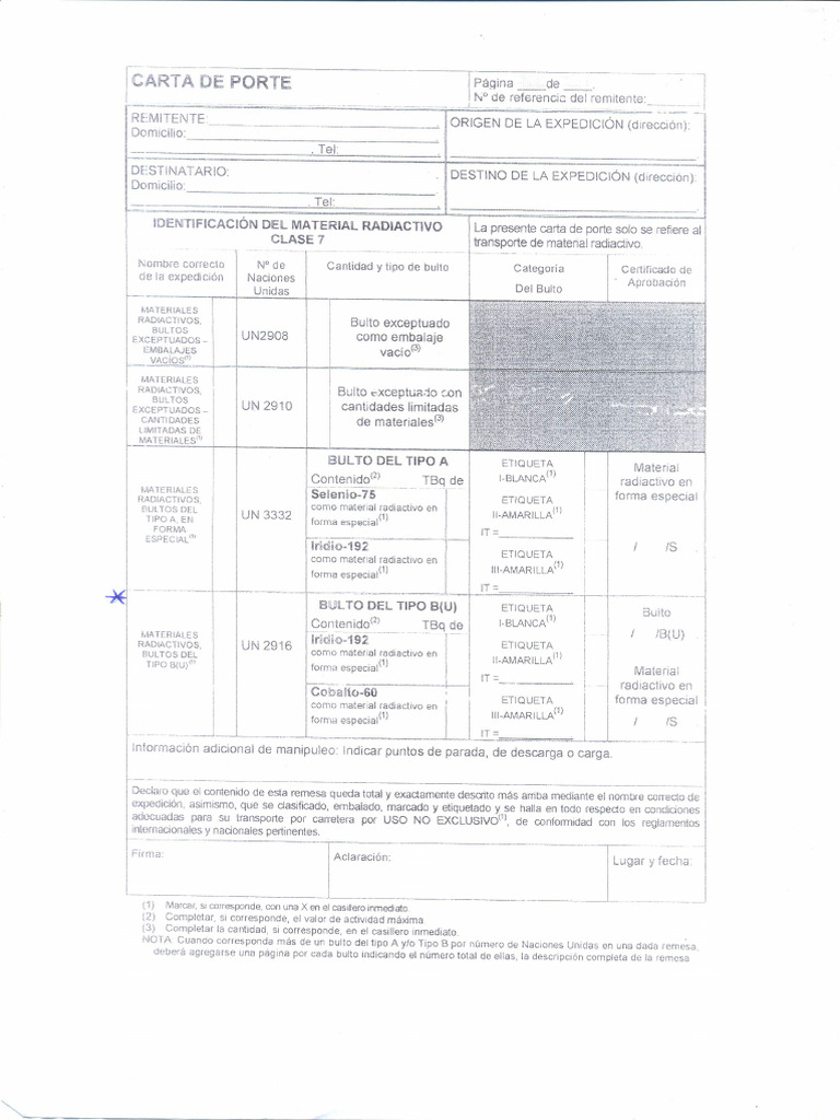 Carta de Porte | PDF