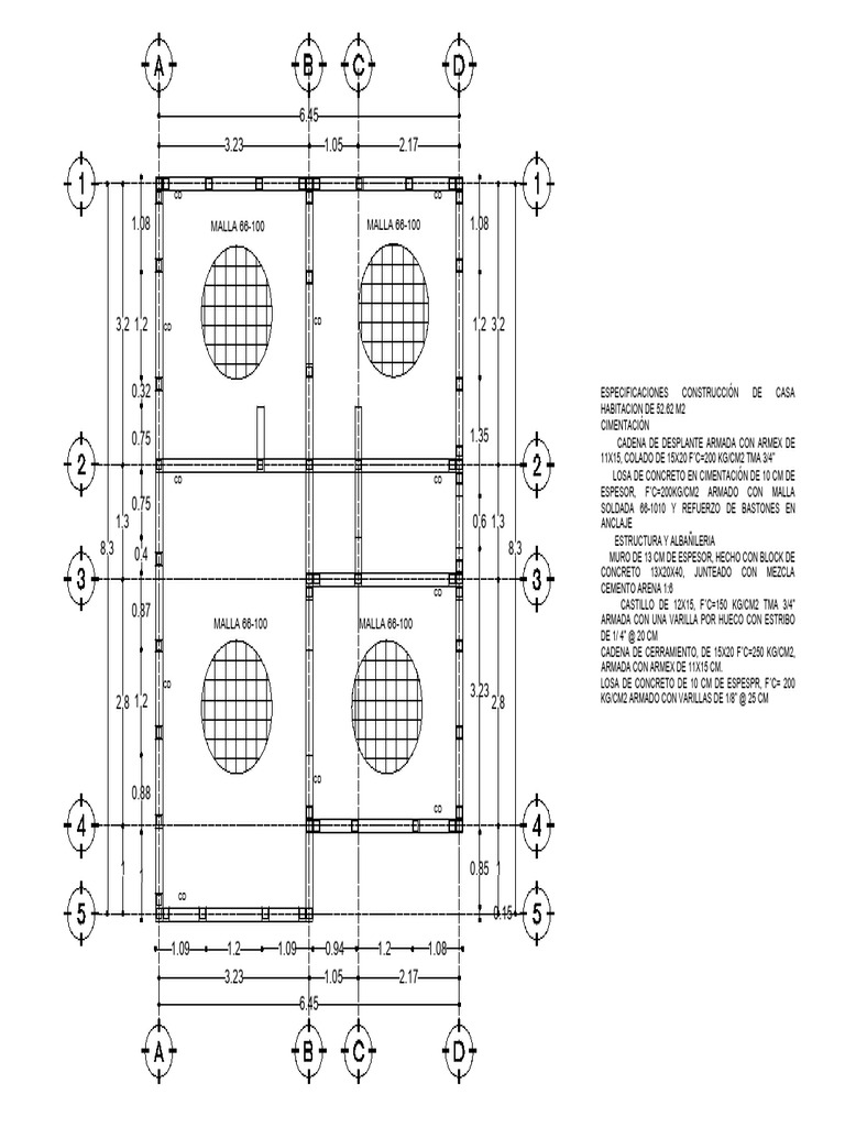Planta Estructural Casa-Habitaciòn | PDF