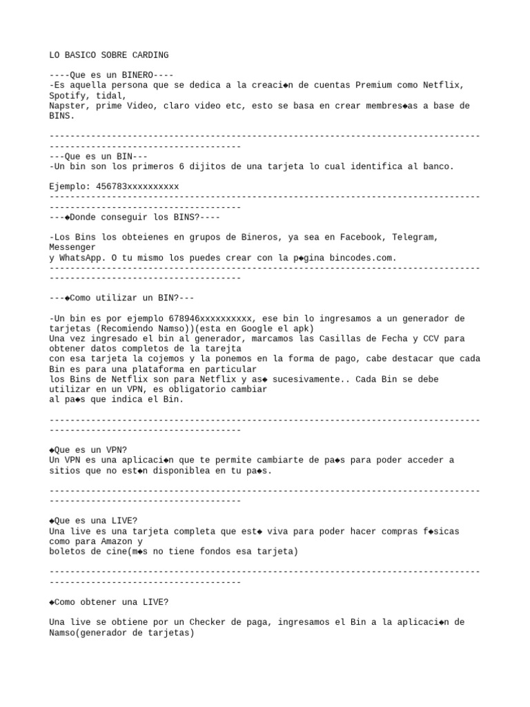 Curso Basico de Carding | PDF